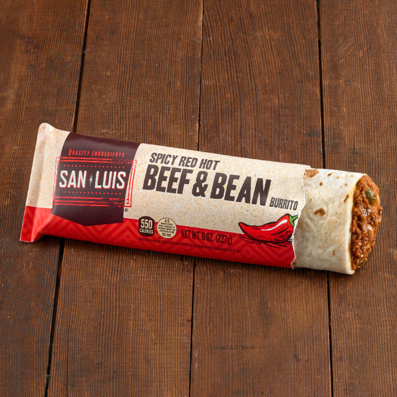 Spicy Red Hot Beef And Bean Burrito Ea Sween Company